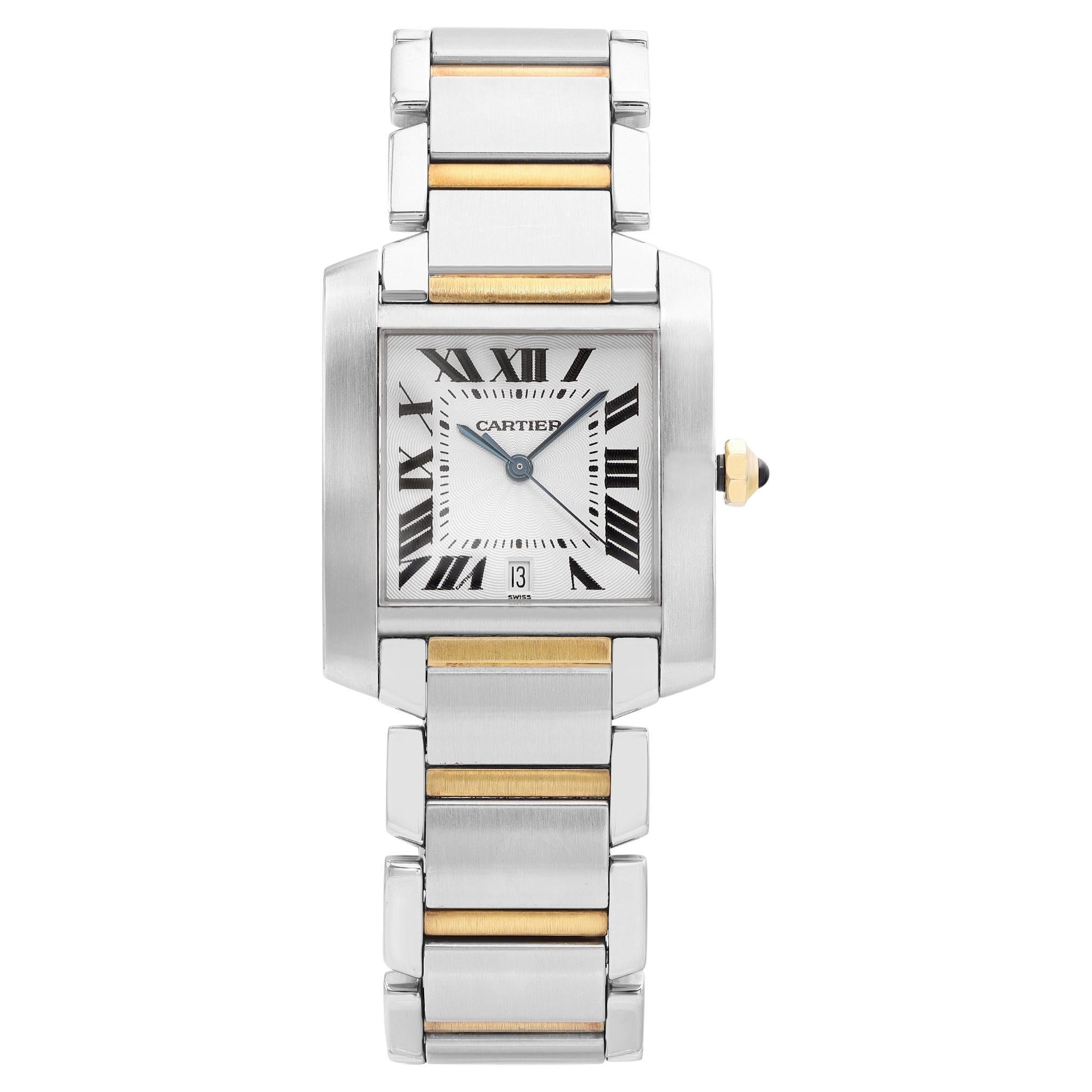 Cartier Stainless Steel and Gold Tank Francaise Two-Tone Automatic ...