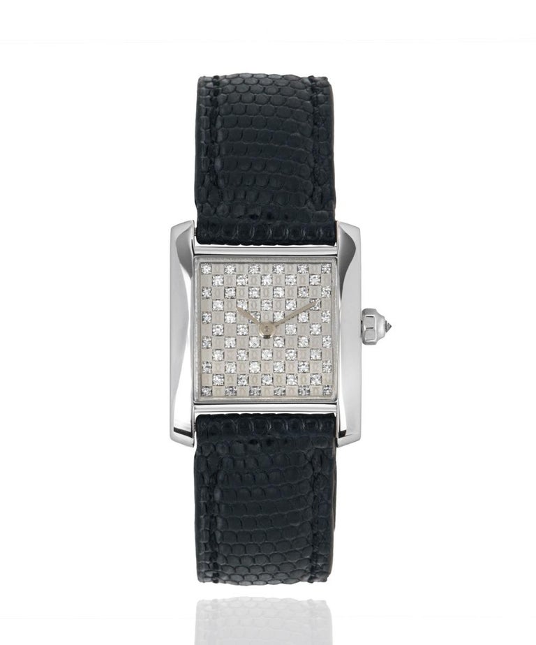 Cartier Tank Francaise Diamond Dial 2517 Watch For Sale at 1stDibs