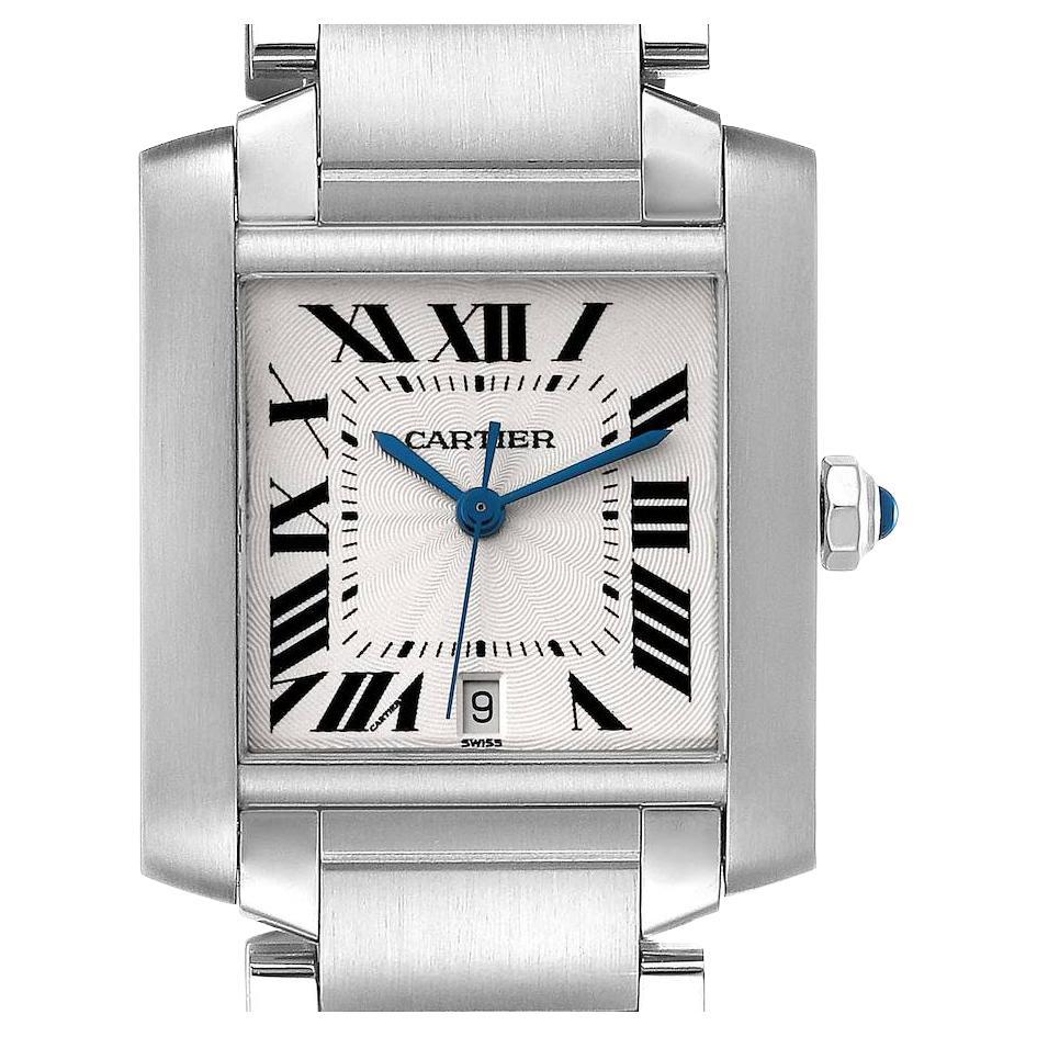 Cartier Tank Francaise Large Steel Automatic Mens Watch W51002Q3 at 1stDibs