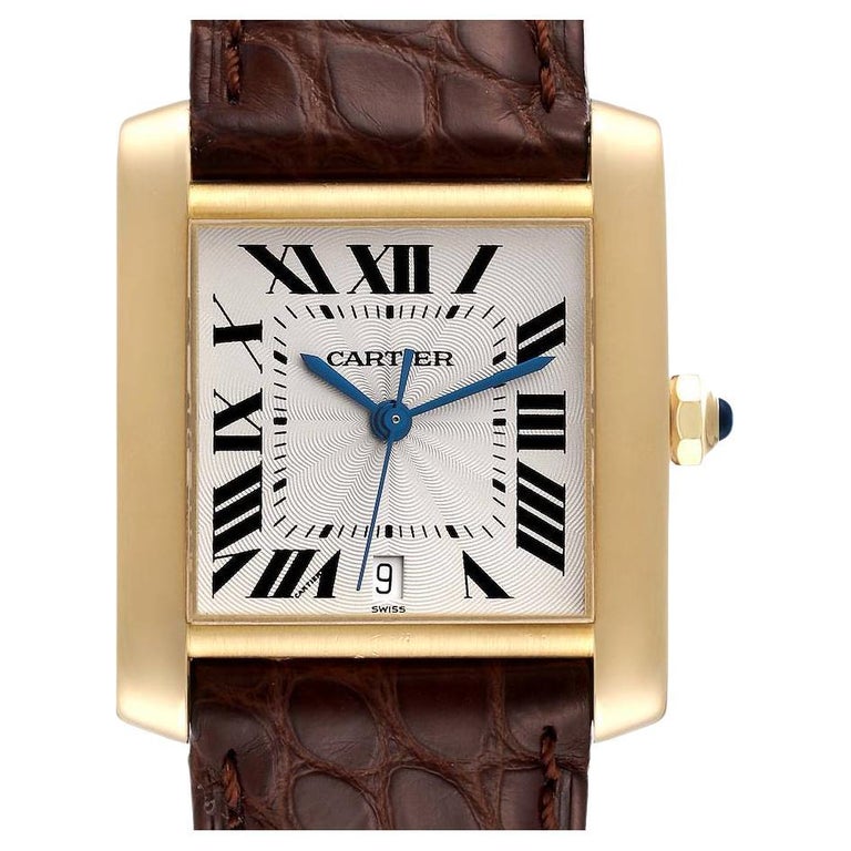Cartier Tank Francaise Large Yellow Gold Automatic Mens Watch W5000156 ...