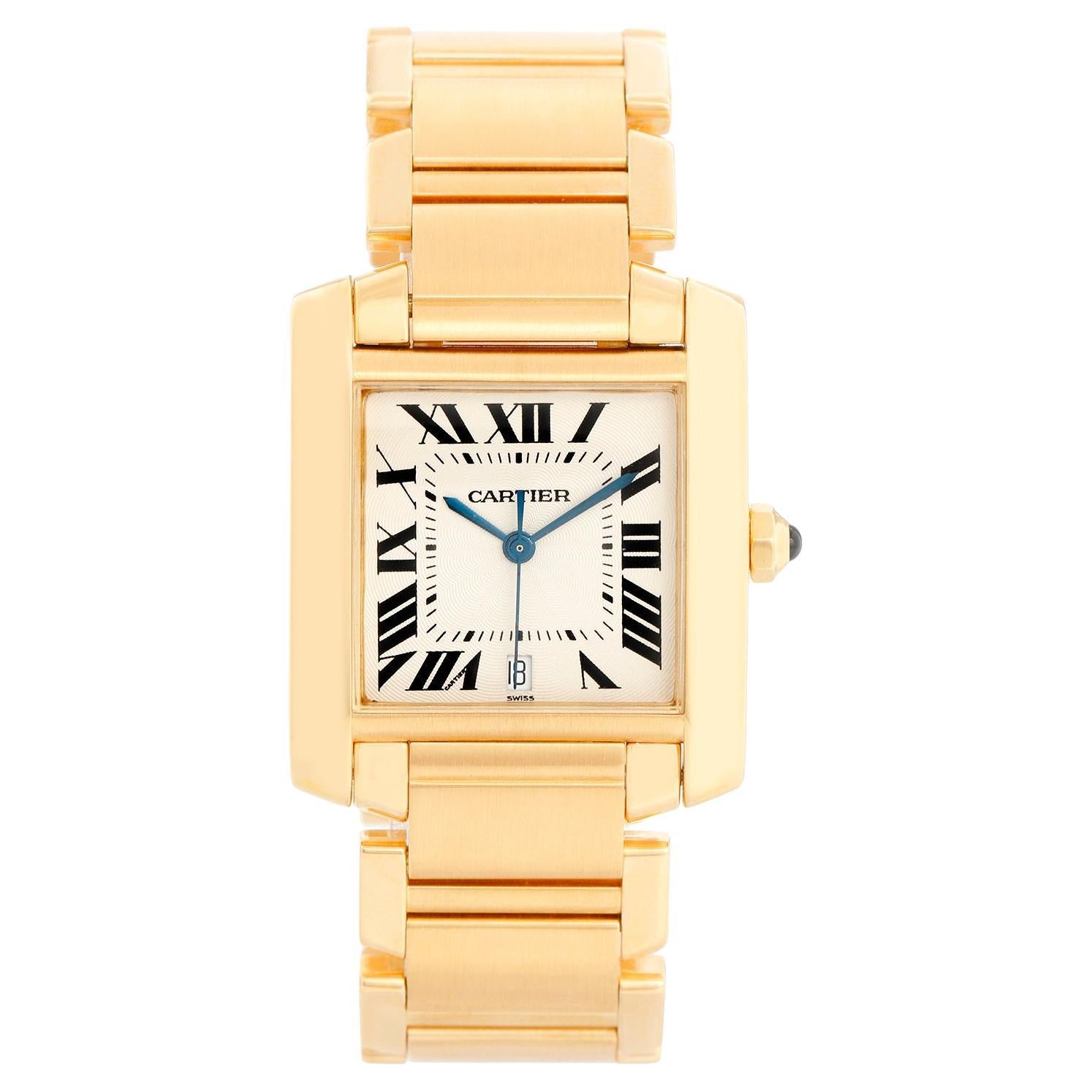 Cartier Tank Francaise Silver Dial Automatic Steel Men's Watch W51002Q3 ...