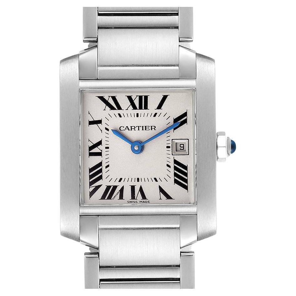 1970s Cartier Vermeil Tank with Tricolored Gold Dial at 1stDibs