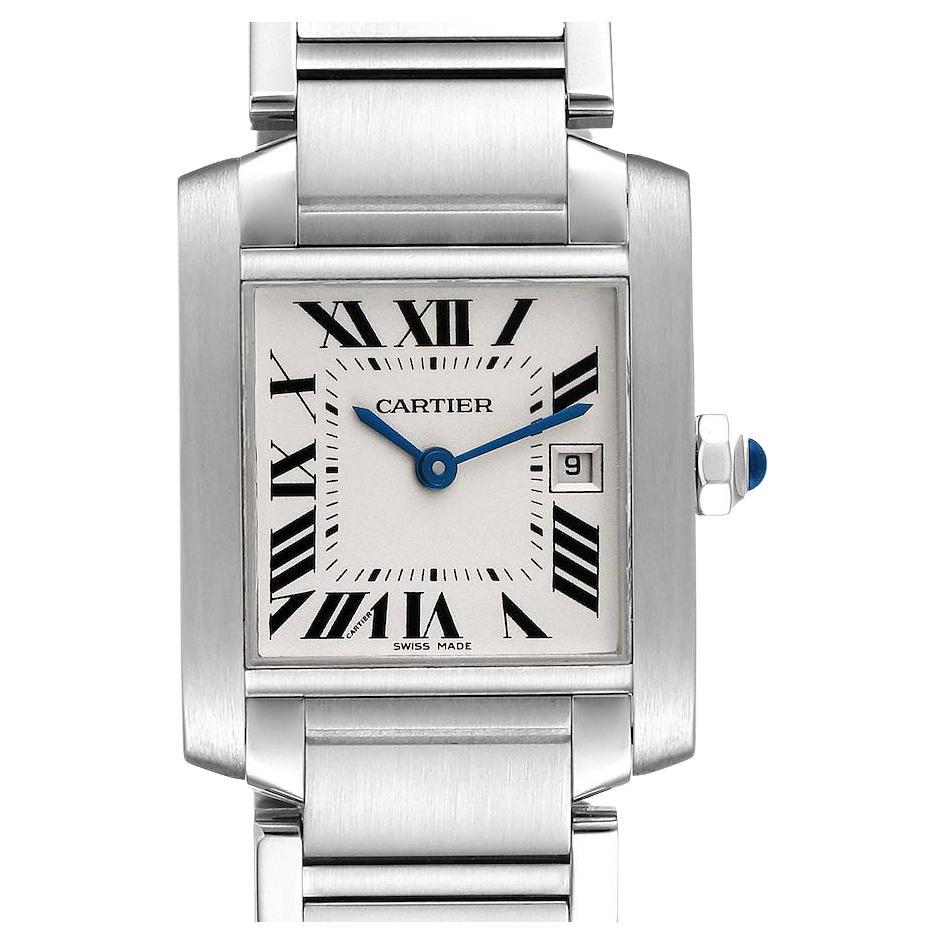 Cartier 2465 Tank Francaise Midsize W51011Q3 Stainless Steel Quartz ...