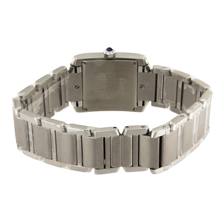 Cartier Tank Francaise Midsize Custom Aftermarket Diamond Bezel Watch ...