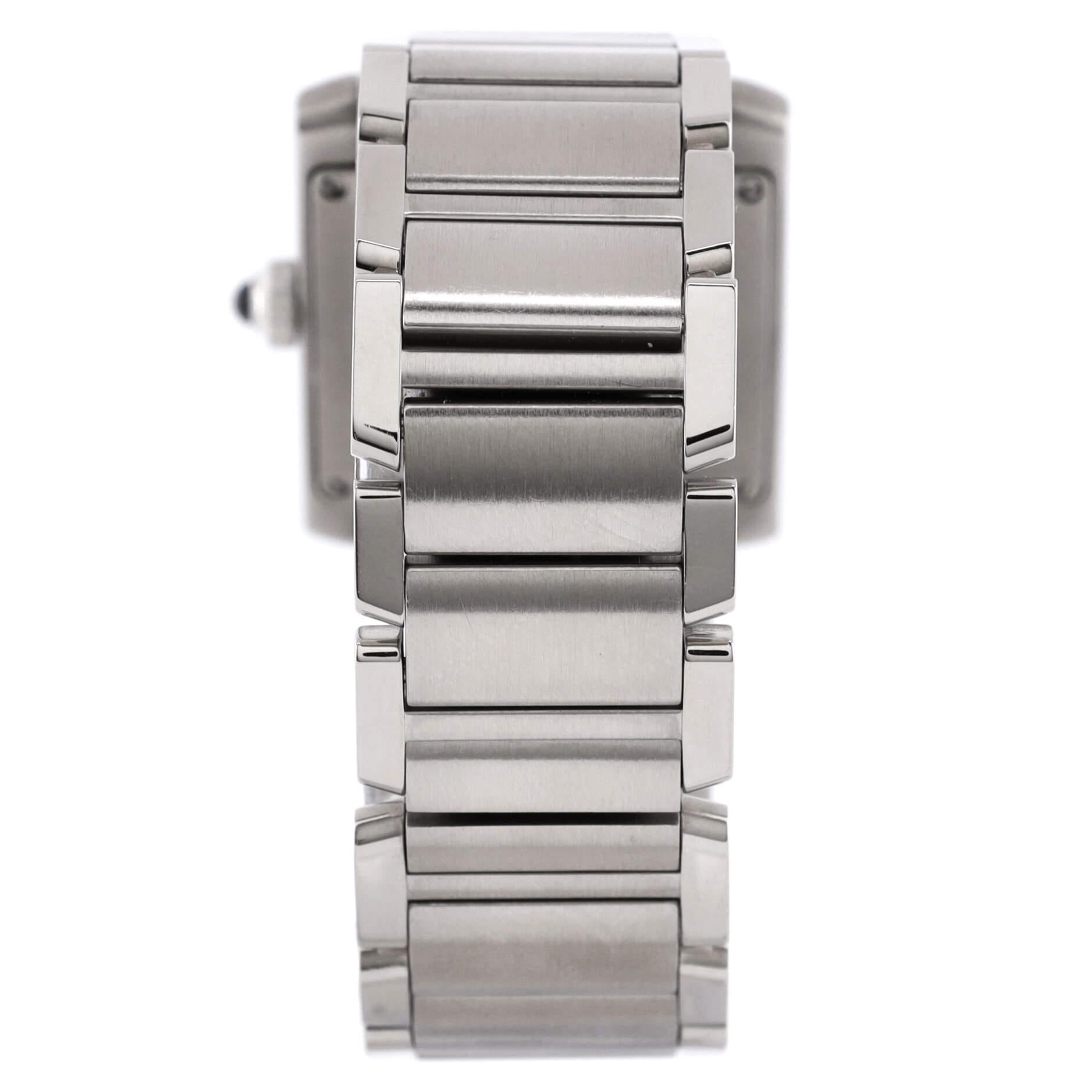 Cartier Tank Francaise Quartz Watch Stainless Steel 25 For Sale at 1stDibs