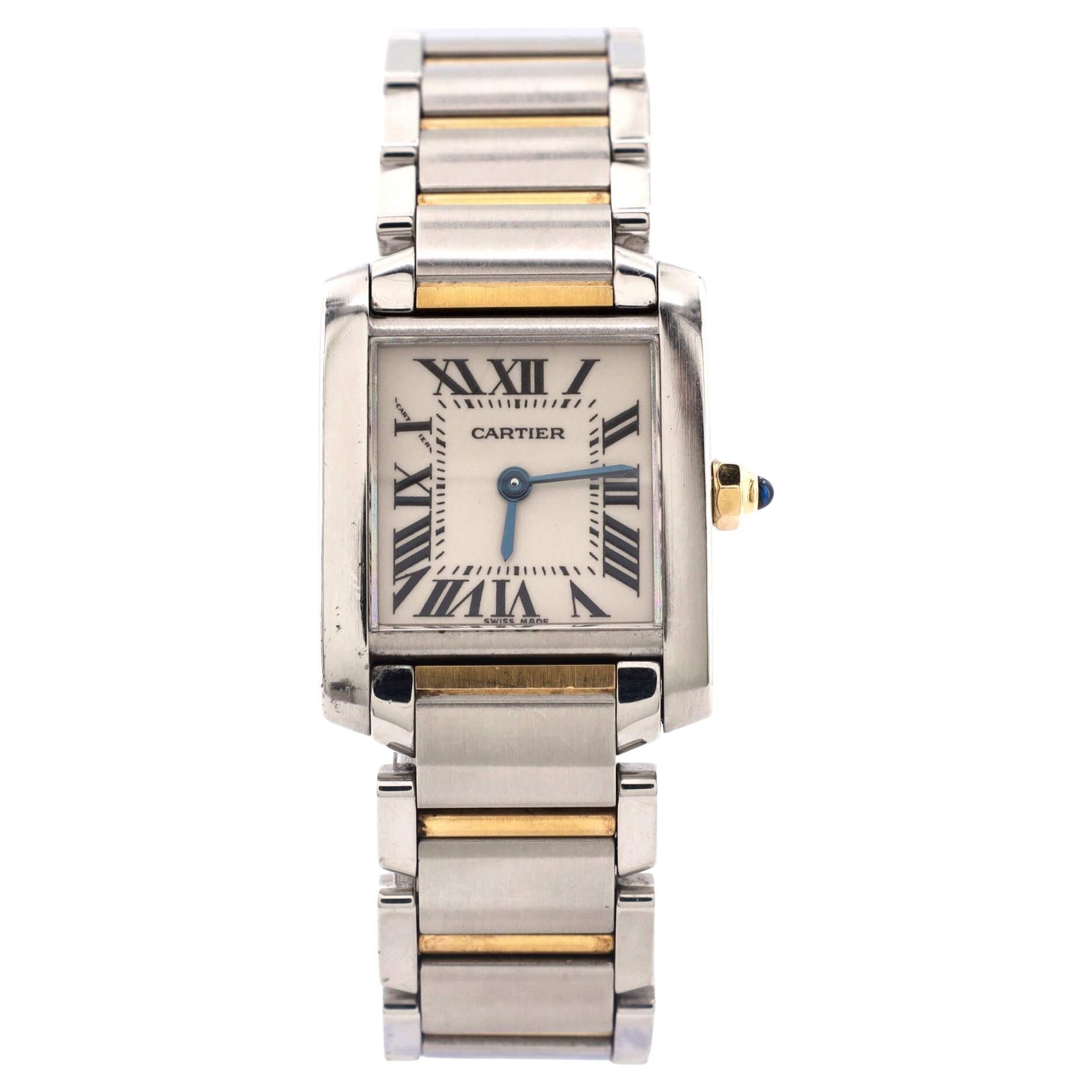 Cartier Yellow Gold Diamond Tank Obus 1630 Quartz Wristwatch at 1stDibs ...