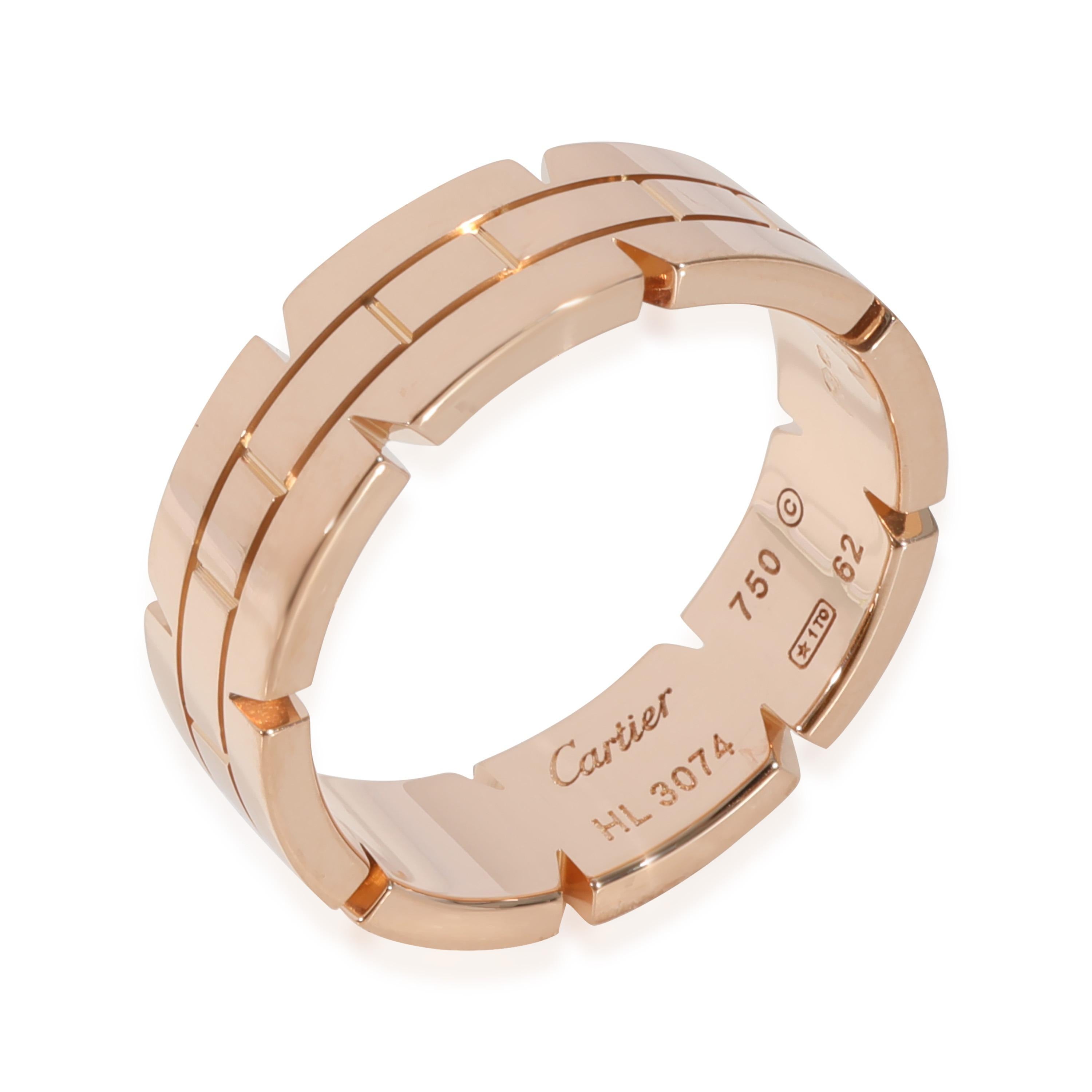 Cartier Tank Francaise Ring in 18k Rose Gold For Sale at 1stDibs | 826 ...