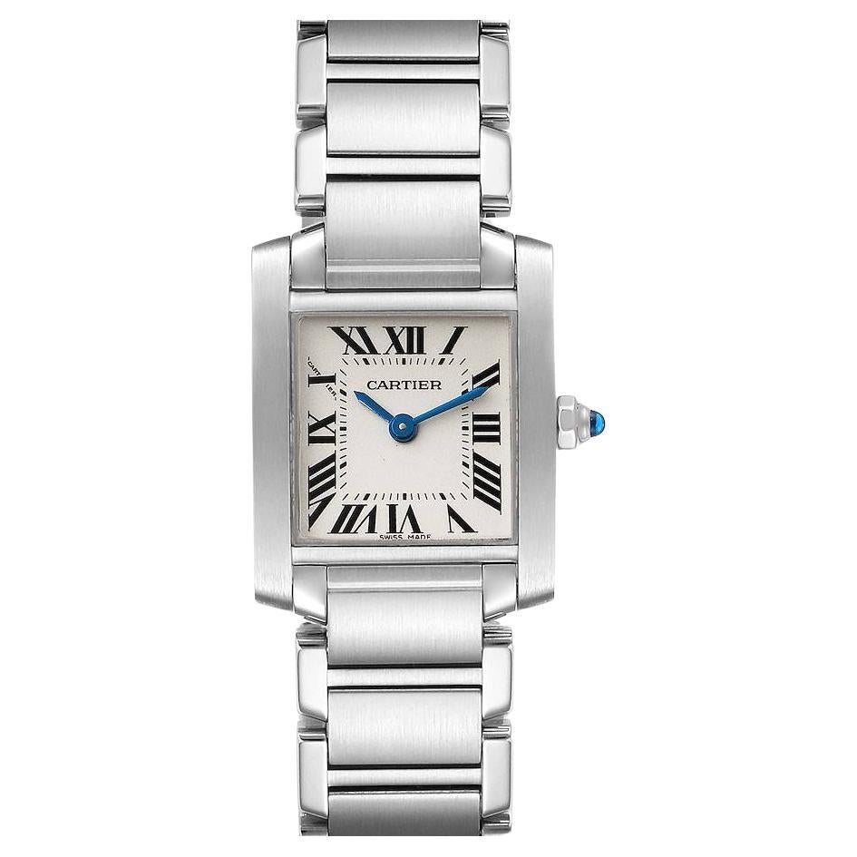 Cartier Tank Francaise Square Silver Dial Steel Quartz Ladies Watch ...
