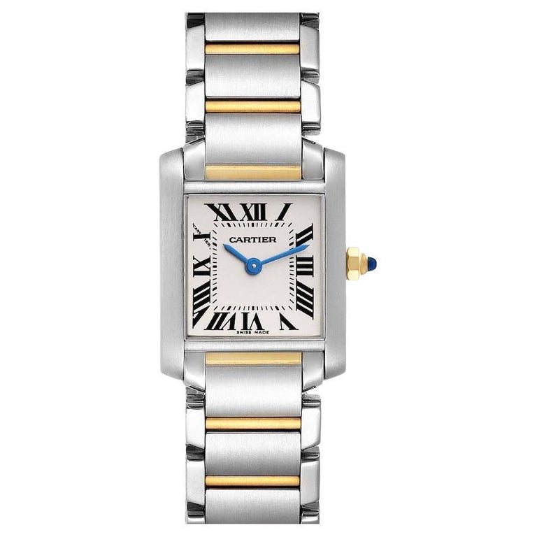 Cartier Tank Francaise Small Steel Yellow Gold Ladies Watch W51007Q4 ...