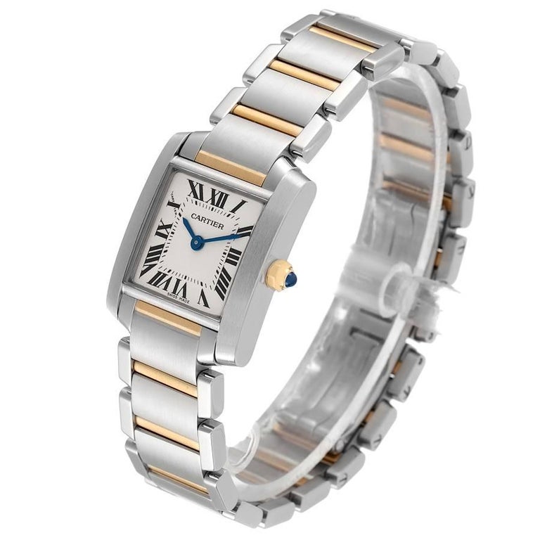 Cartier Tank Francaise Small Two Tone Ladies Watch W51007Q4 at 1stDibs