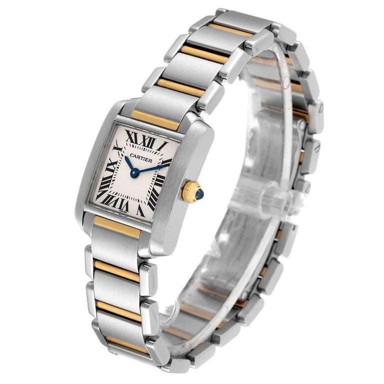 Cartier Tank Francaise Small Two Tone Ladies Watch W51007Q4 at 1stDibs
