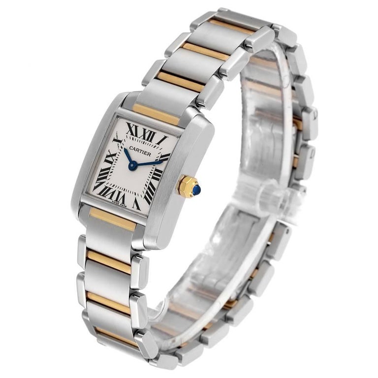 Cartier Tank Francaise Small Two Tone Ladies Watch W51007Q4 For Sale at ...
