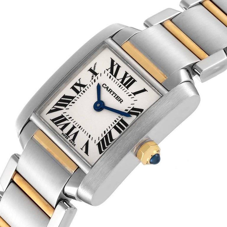 Cartier Tank Francaise Small Two Tone Ladies Watch W51007Q4 at 1stDibs