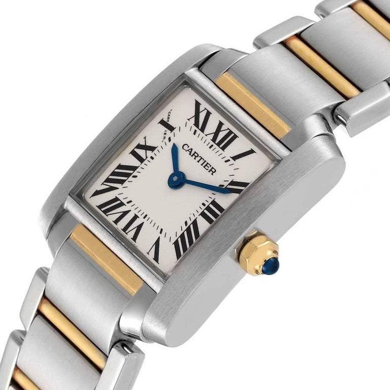 Cartier Tank Francaise Small Two Tone Ladies Watch W51007Q4 at 1stDibs