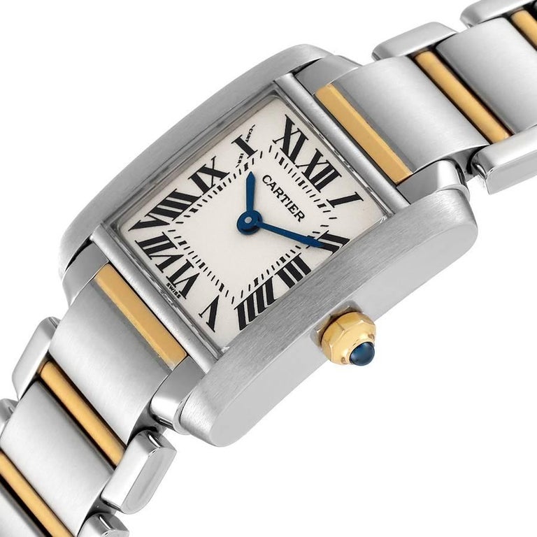 Cartier Tank Francaise Small Two Tone Ladies Watch W51007Q4 at 1stDibs