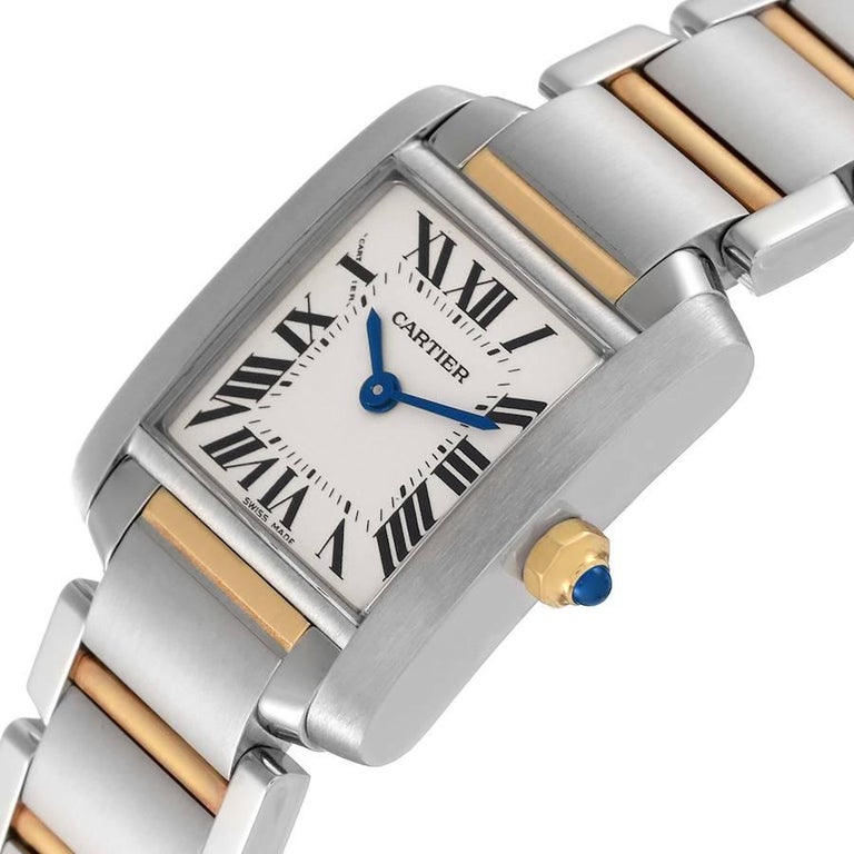 Cartier Tank Francaise Small Two Tone Ladies Watch W51007Q4 at 1stDibs