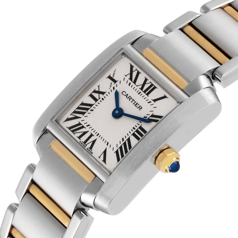 Cartier Tank Francaise Small Two Tone Ladies Watch W51007Q4 For Sale at ...