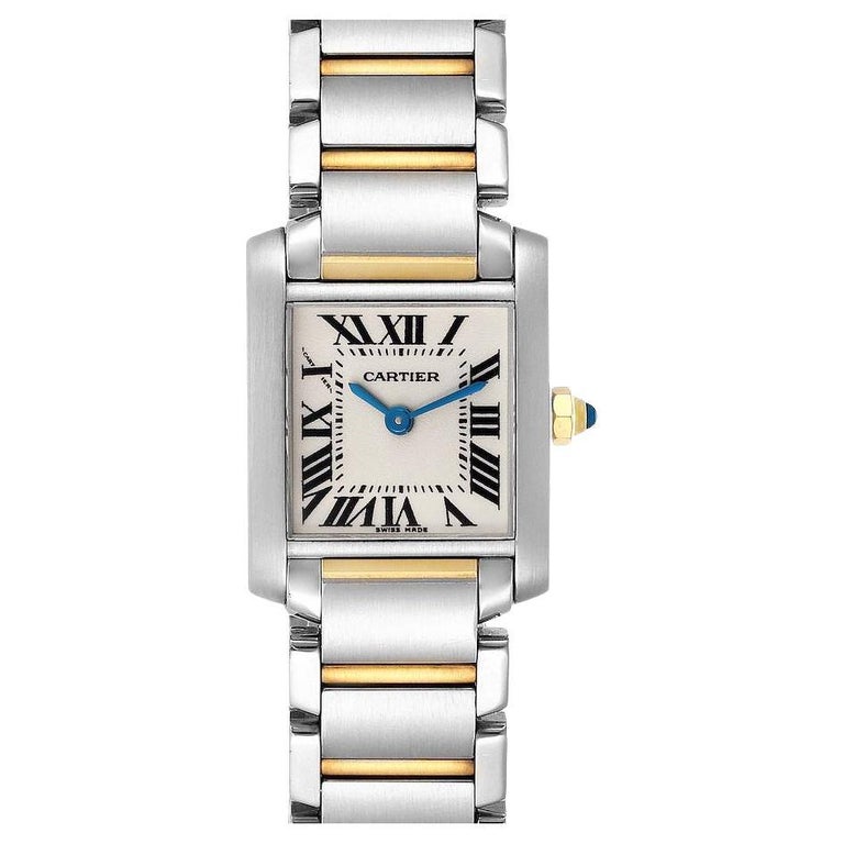 Cartier Tank Francaise Small Two Tone Ladies Watch W51007Q4 at 1stDibs