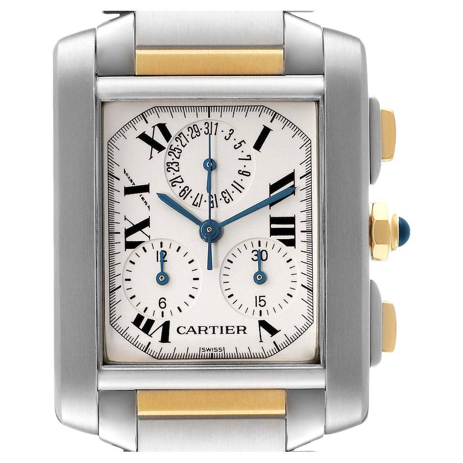 Cartier Tank Anglaise Large Steel 18K Yellow Gold Watch W5310047 Box ...