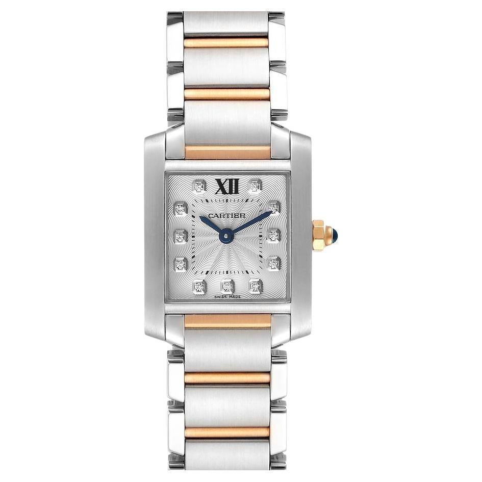 Cartier Tank Francaise 2465 Ladies Midsize Watch Box Papers For Sale at ...