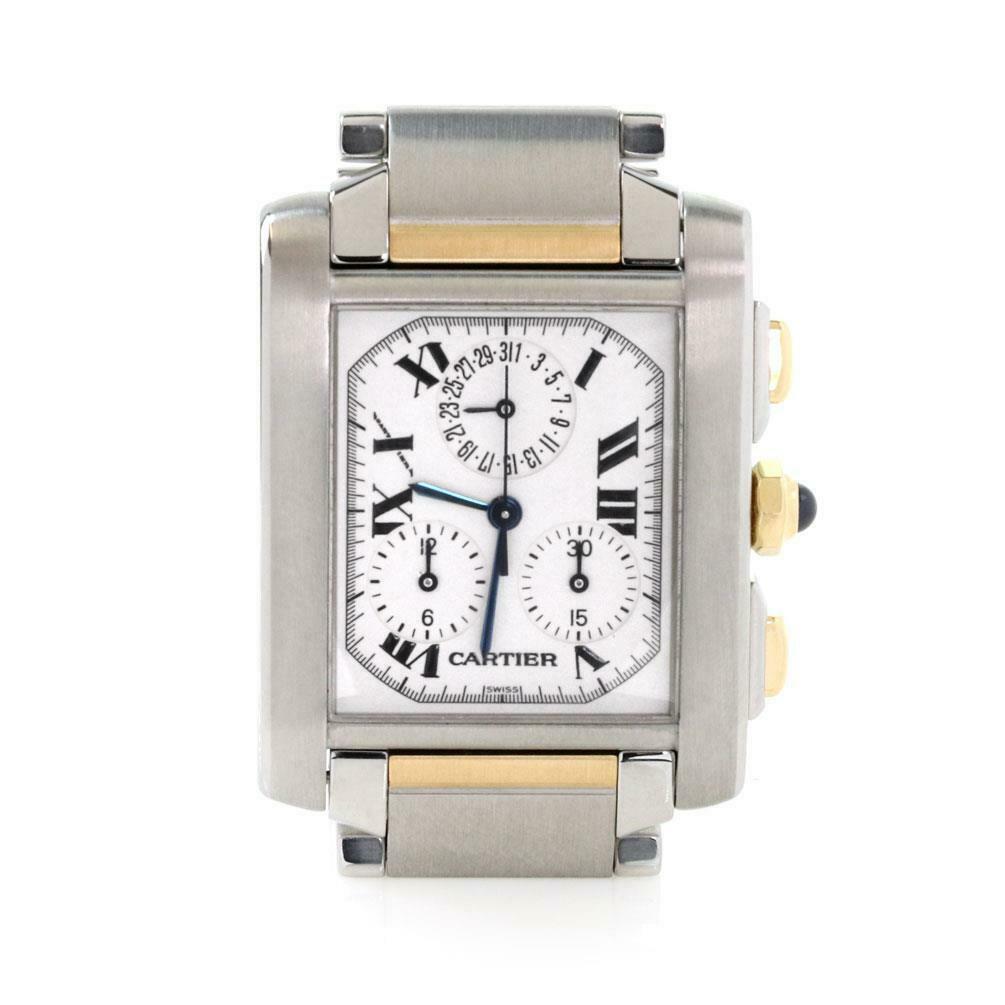 Cartier Tank Francaise Two-Tone Chronoflex Watch 2303 at 1stDibs ...