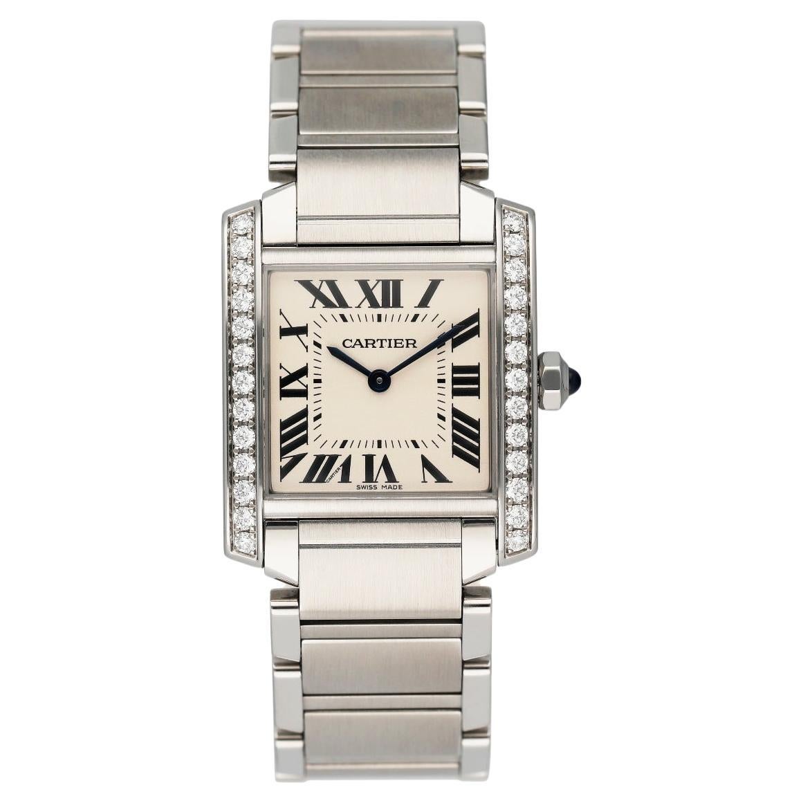 Cartier Tank Francaise 2465 Ladies Midsize Watch Box Papers For Sale at ...