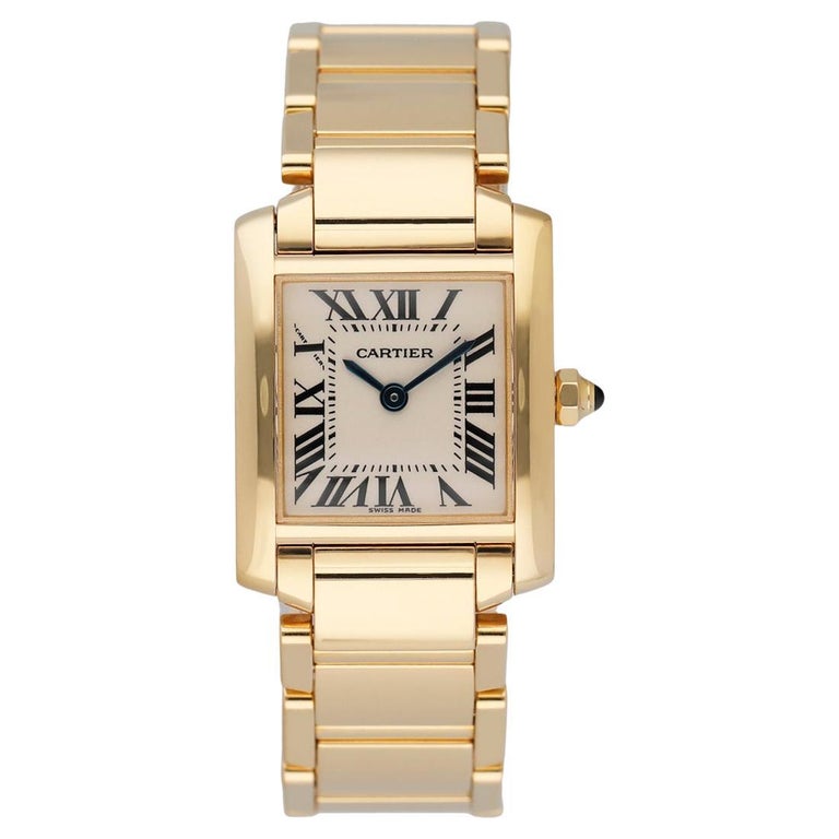 Cartier Tank Francaise W50002N2 Yellow Gold Ladies Watch For Sale at ...
