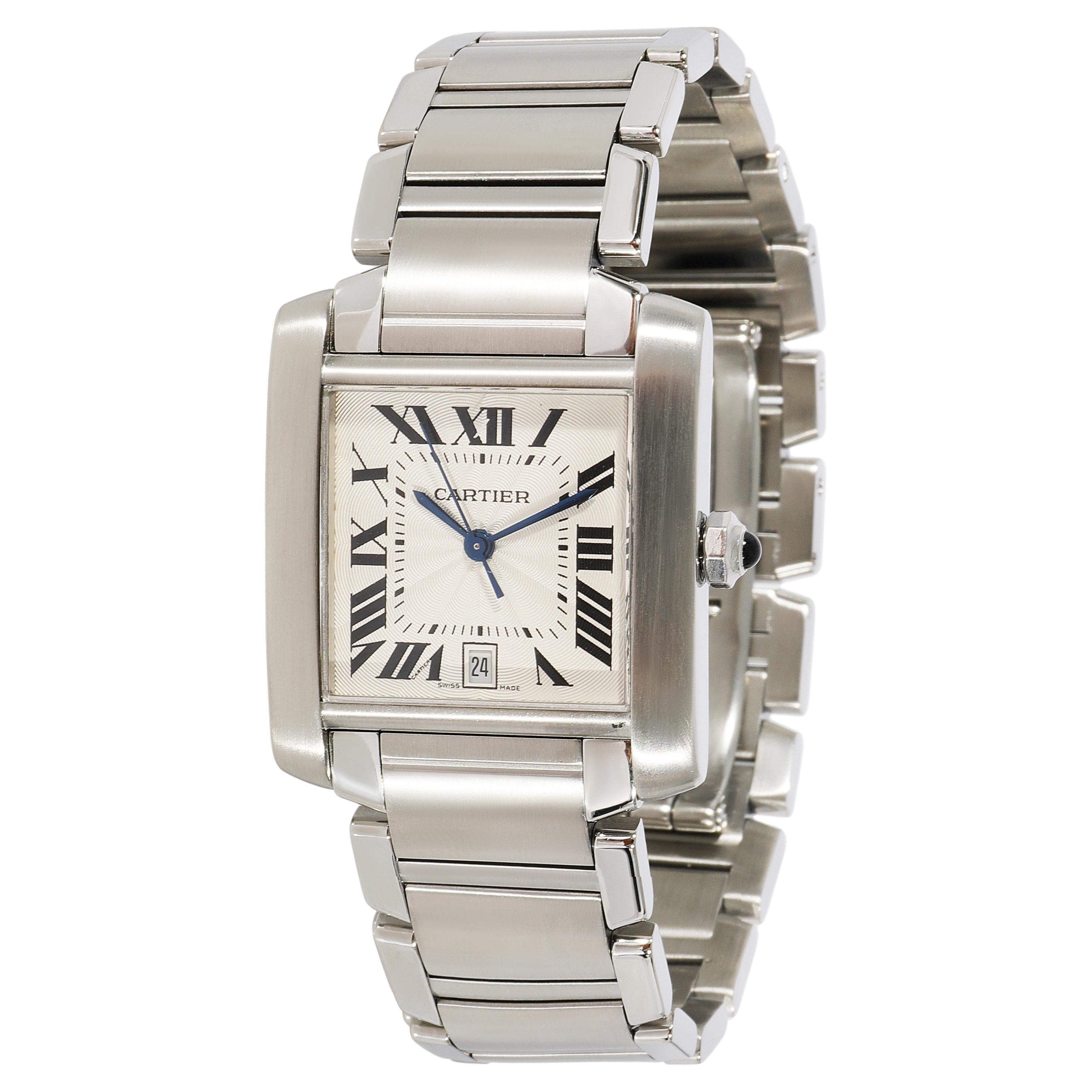 Cartier Tank Francaise Silver Dial Automatic Steel Men's Watch W51002Q3 ...