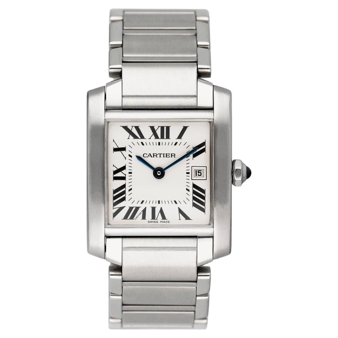 Cartier Stainless Steel and Gold Tank Francaise Two-Tone Automatic ...