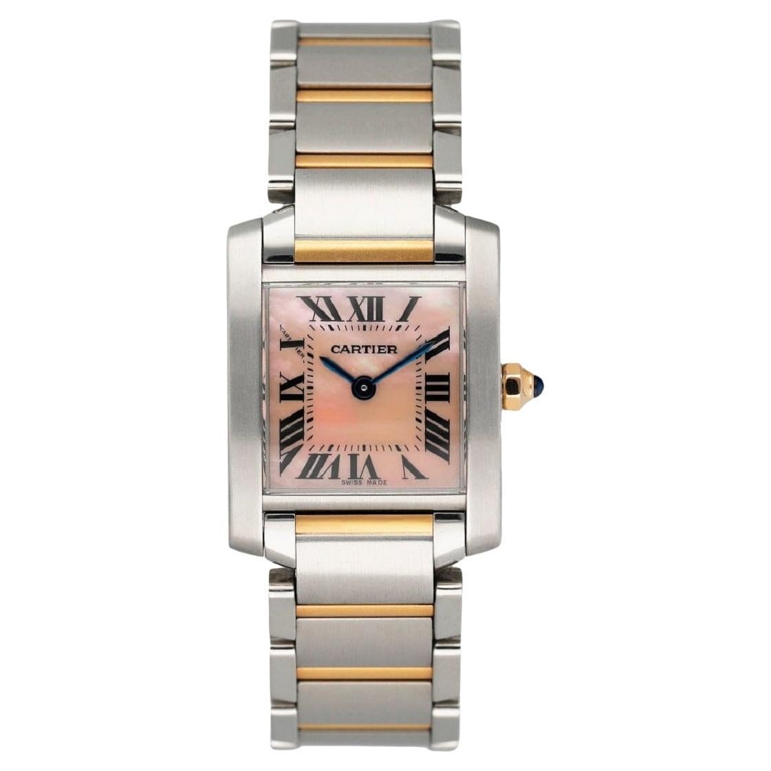 Cartier Tank Francaise Small Rose Gold Diamond Ladies Watch WE10456H ...