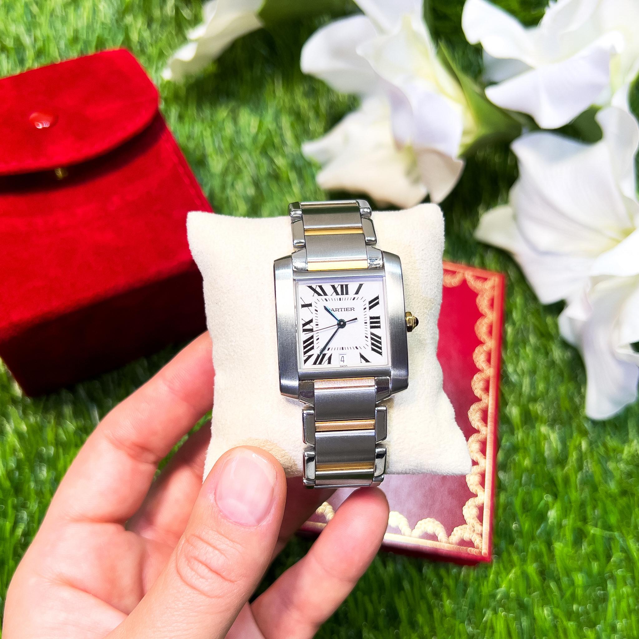 Cartier Tank Francaise Watch Two Tone Large Model W51005Q4 Original ...