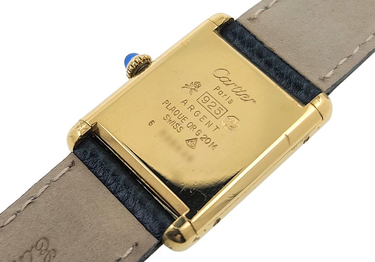 Cartier Tank Large GM LM Must de Cartier LC Classic Railway Vermeil ...