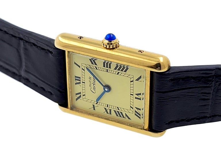 Cartier Tank Large GM LM Must de Cartier Louis L.C Classic Vermeil ...