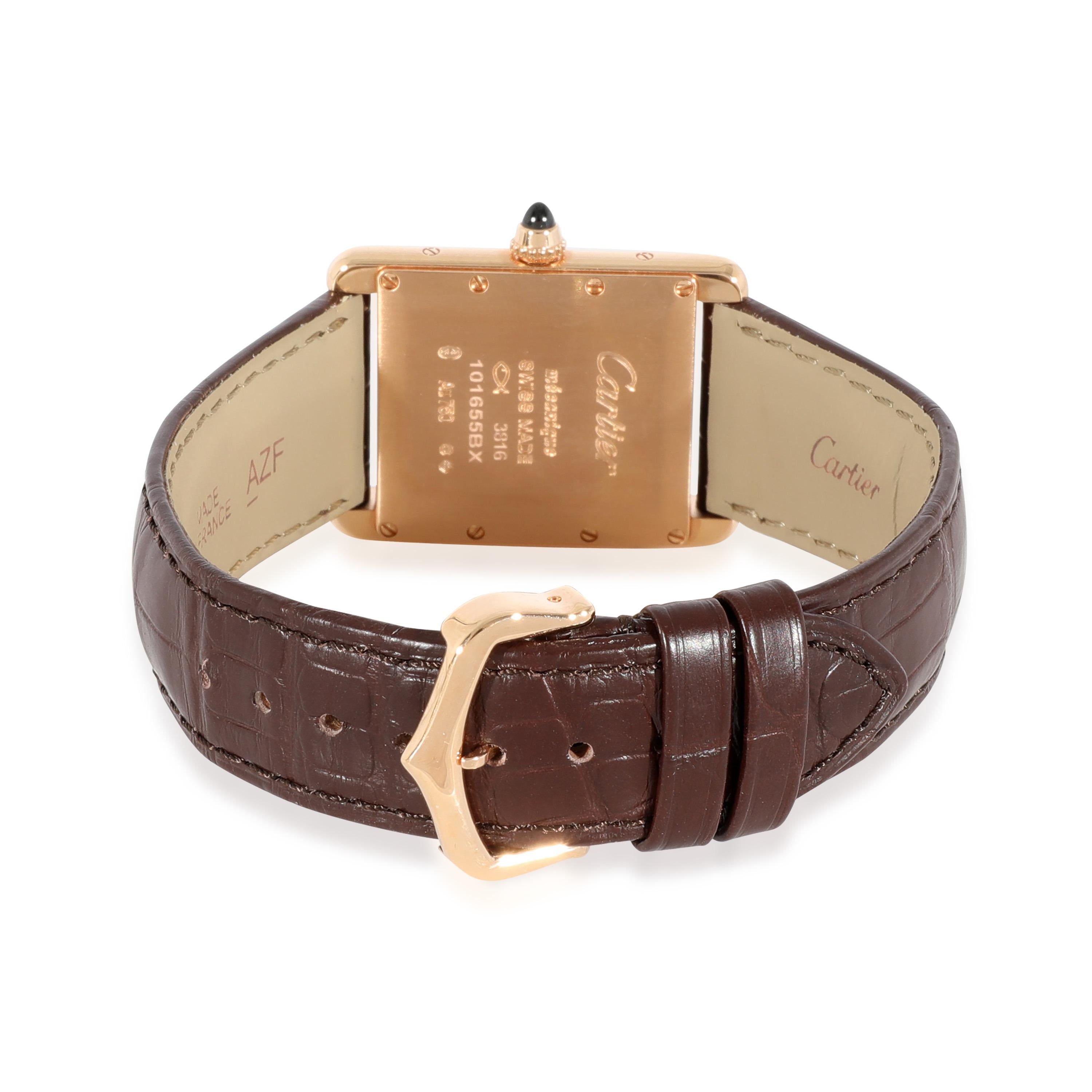 Cartier Tank Louis Cartier WGTA0011 Unisex Watch in 18kt Rose Gold For ...