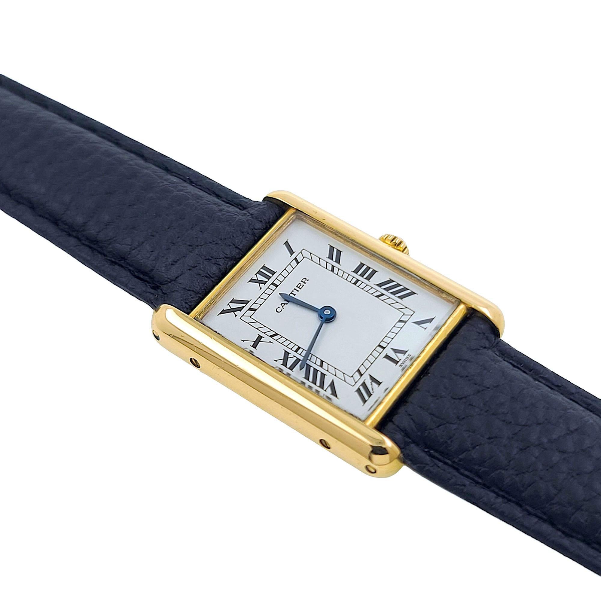 Cartier Tank Louis Large GM LM 18k Solid Gold 88105 + Gold folding ...