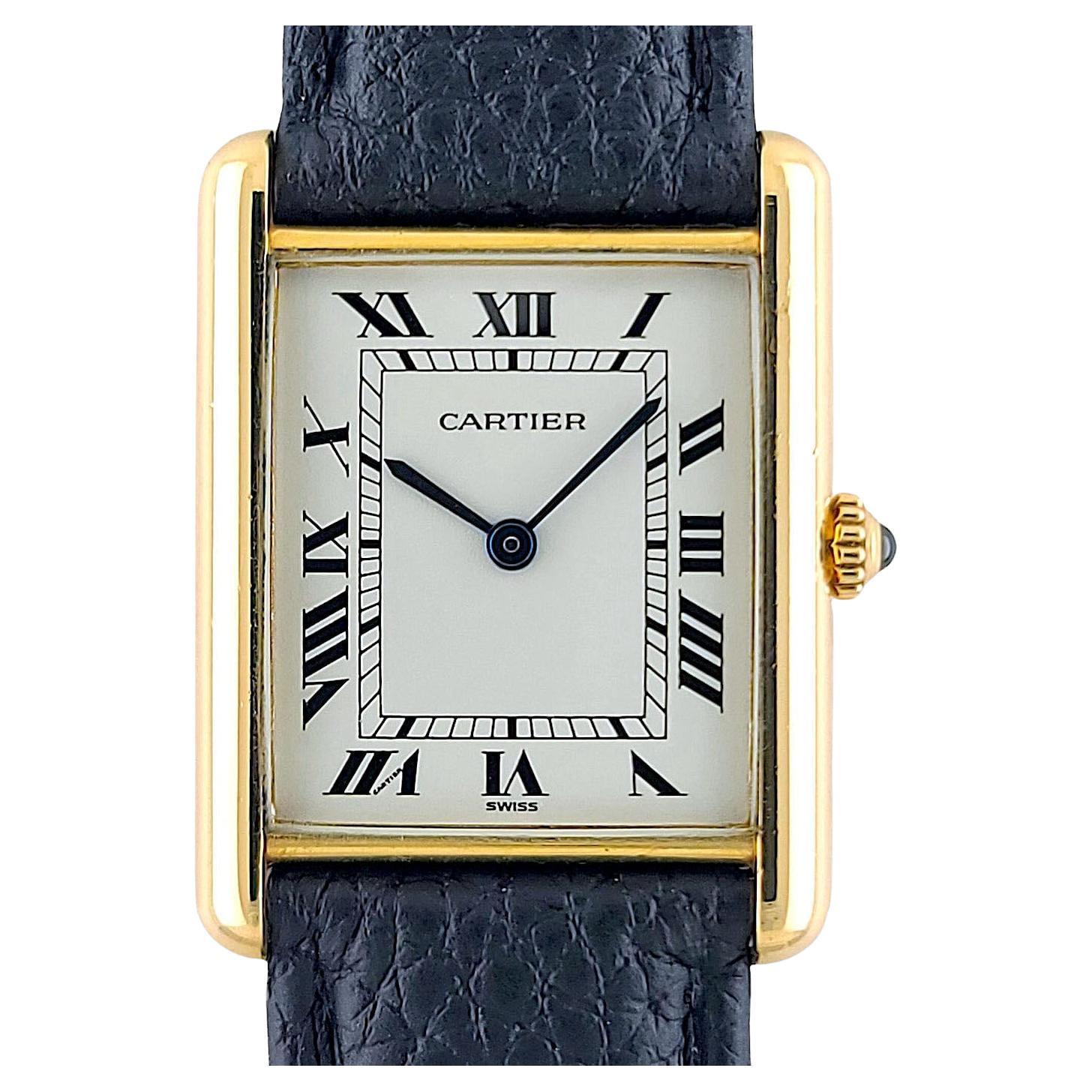 Rarity Cartier Quadrant Burgundy Full Set Large Model A102 Ruby Obus ...