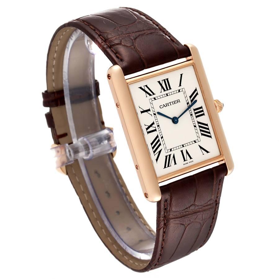Cartier Tank Louis XL 18k Rose Gold Manual Winding Watch W1560017 For ...