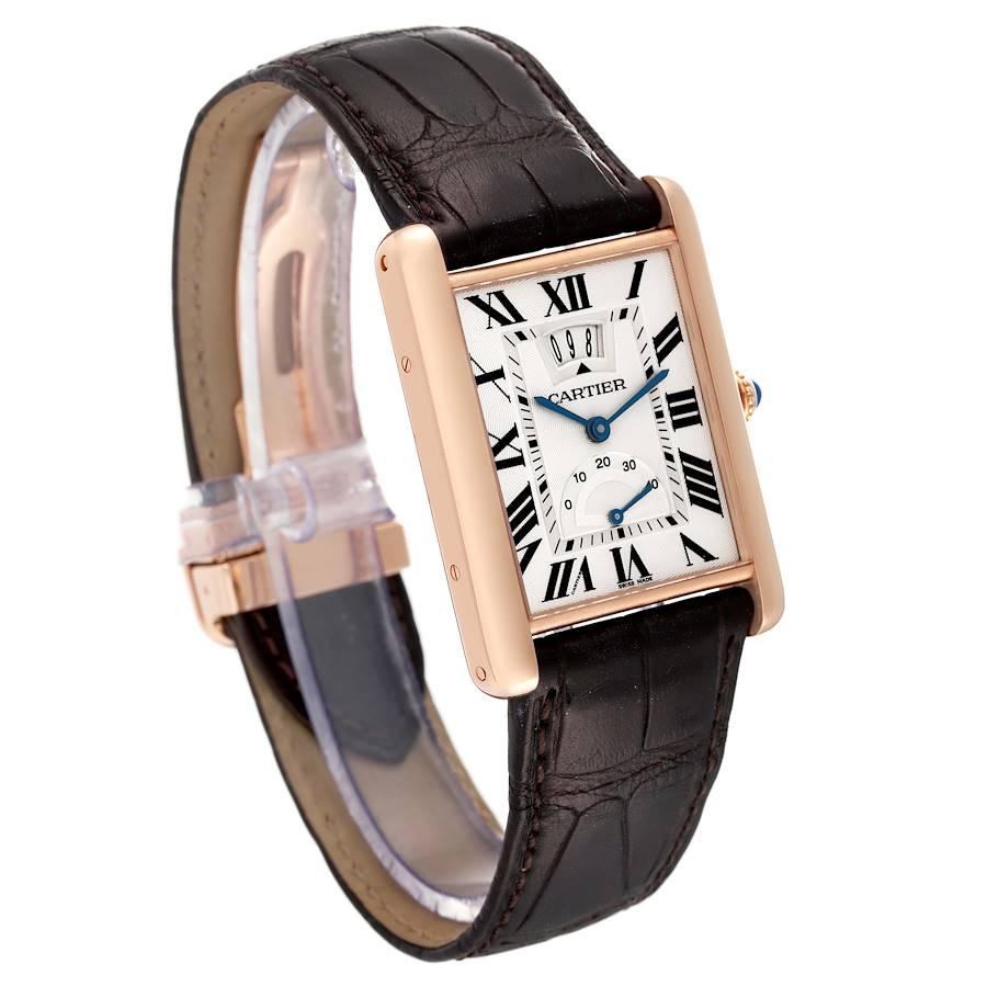 Cartier Tank Louis XL Power Reserve 18k Rose Gold Mens Watch W1560003 ...