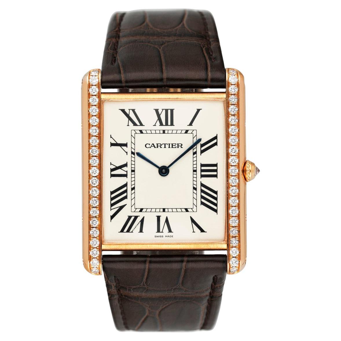 Louis Cartier Tank Diamonds - 10 For Sale on 1stDibs