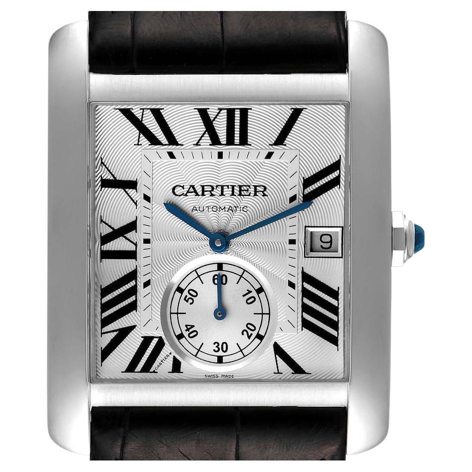 Cartier Tank MC Steel Automatic, Black Dial and Black Strap For Sale at ...