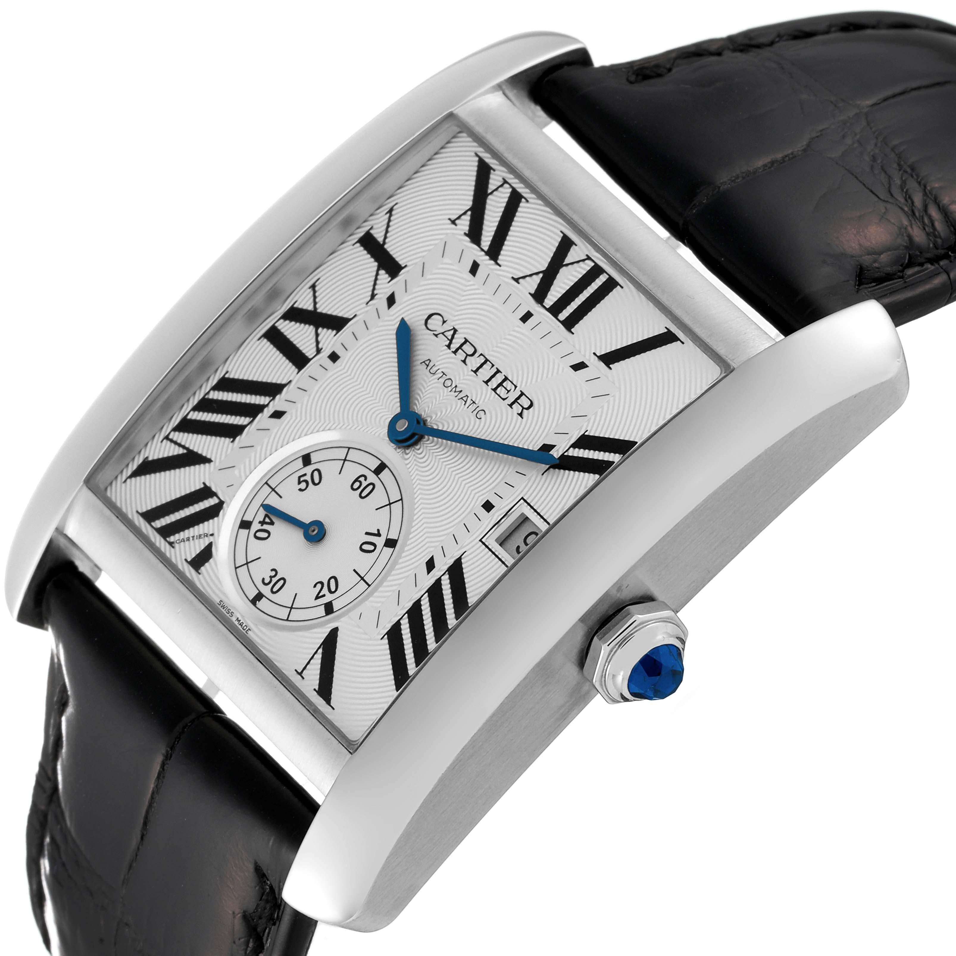 Cartier Tank MC Silver Dial Steel Mens Watch W5330003 For Sale at 1stDibs