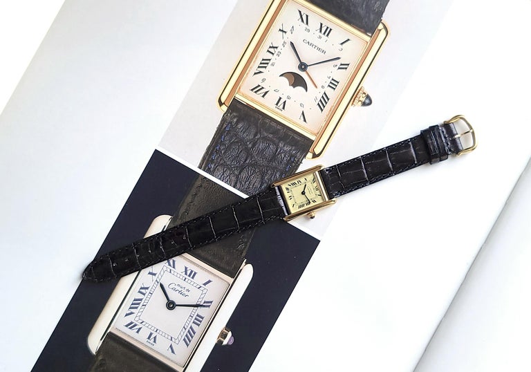 Cartier Tank Must de Cartier Classic Railway Louis Model Vermeil Gold ...