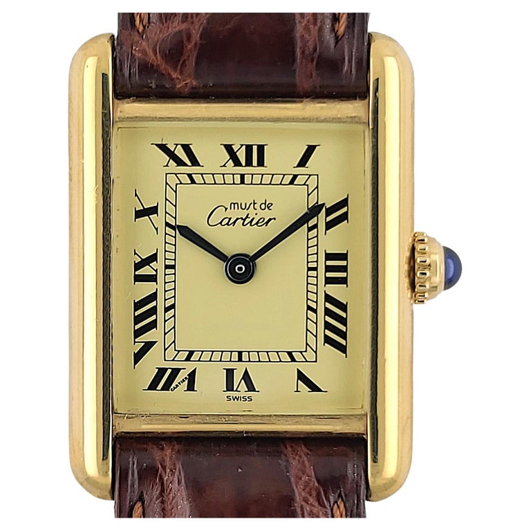 Cartier Tank Must de Cartier Classic Railway Louis Model Vermeil ...