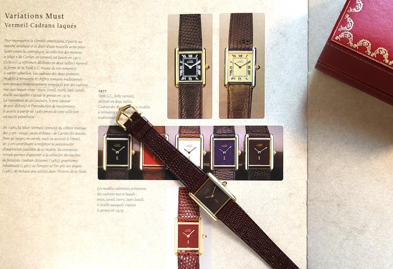Cartier Tank Must de Cartier LC Large GM LM Tortoise Lacquer Vermeil ...