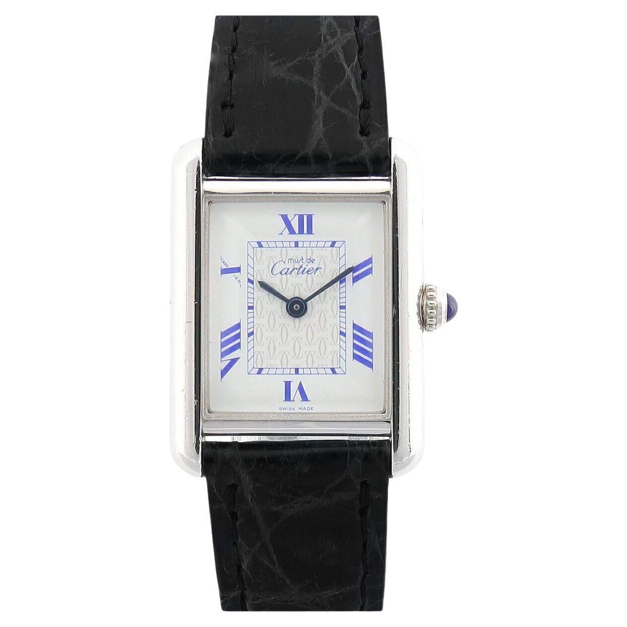 Cartier Tank Must de Cartier Watch 2416 Silver 22MM For Sale at 1stDibs