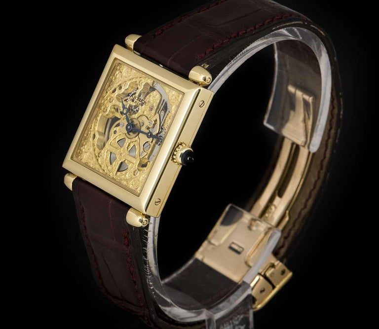 Cartier Tank Obus Skeleton Dial Limited Edition 2380C Manual Wind ...