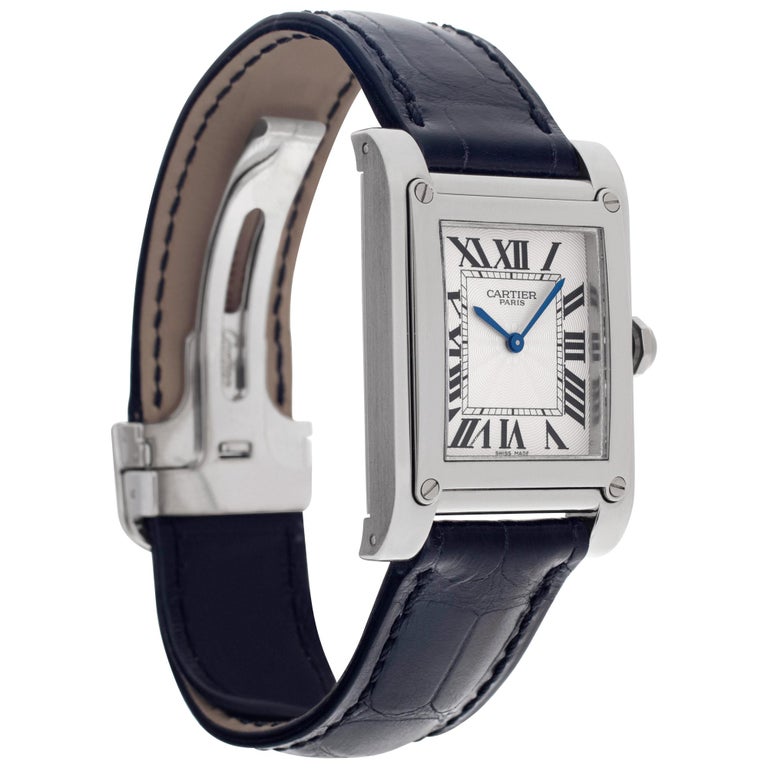 Cartier Tank "Platinum" 26.5mm W1539951P at 1stDibs