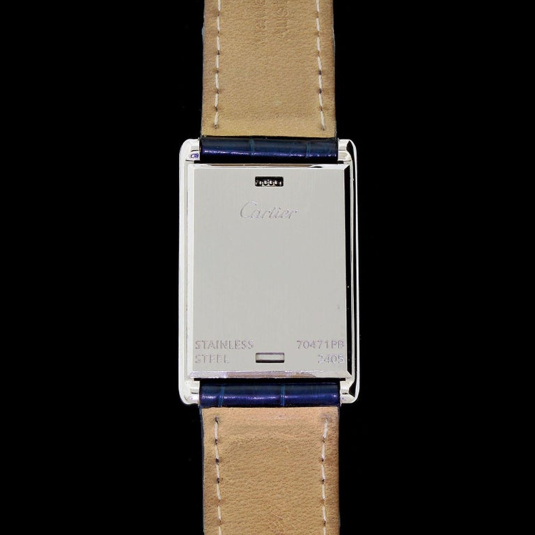 Cartier Tank Reverso Basculante Ref 2405 Unisex Wristwatch Stainless ...
