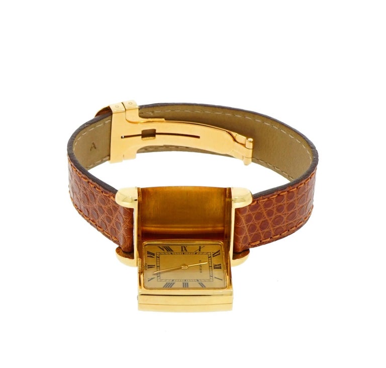 Cartier Tank Reverso Dual Time Zone Vintage in 18 karat Yellow Gold at ...