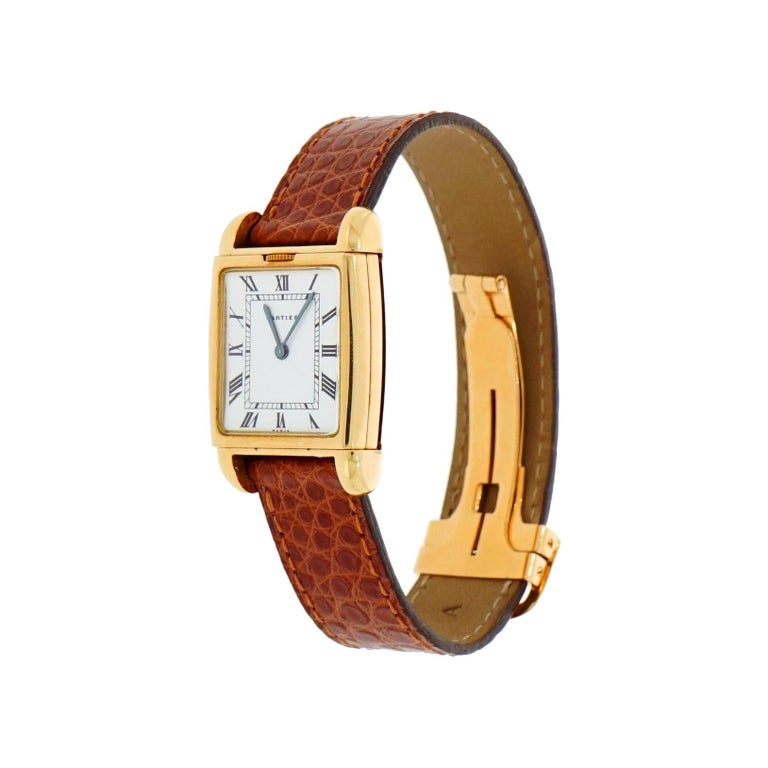 Cartier Tank Reverso Dual Time Zone Vintage in 18 karat Yellow Gold at ...
